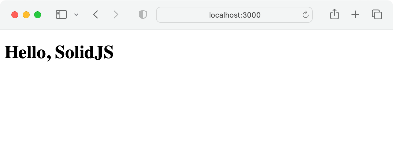 搭建 SolidJS 基础开发环境